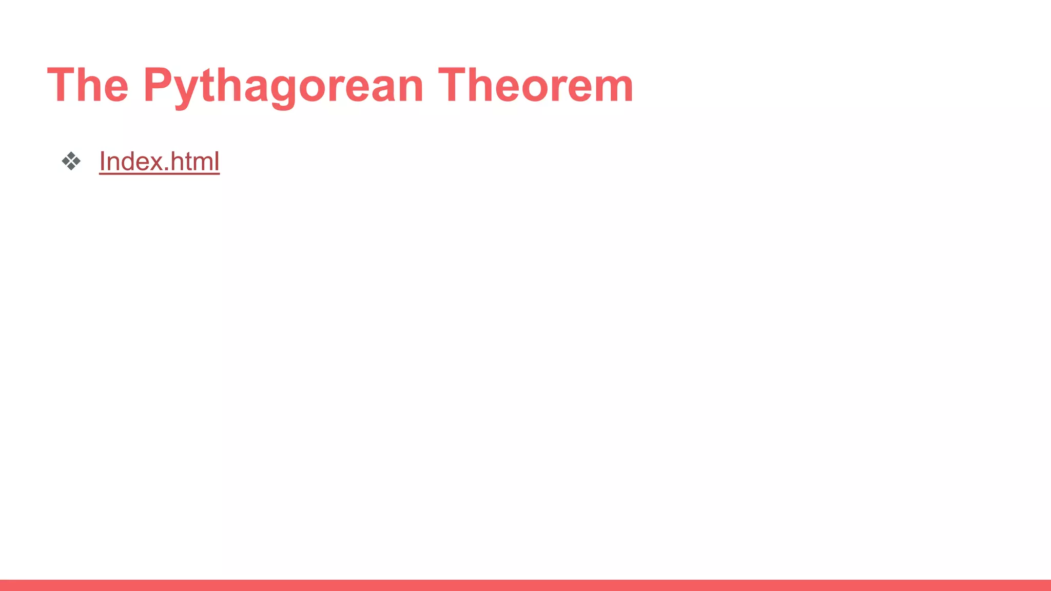 The Pythagorean Theorem | PPTX