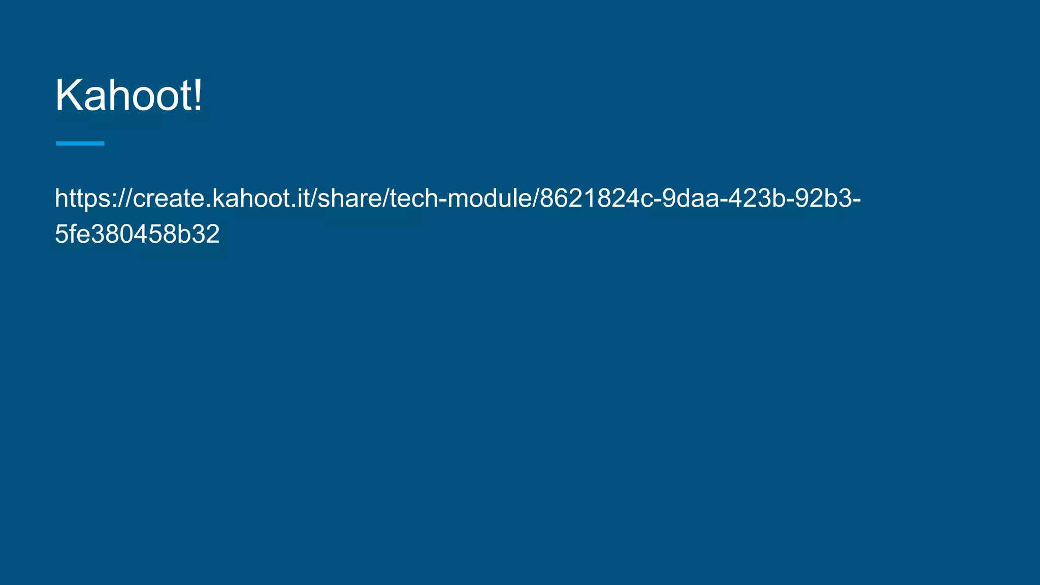Tech Module Presentation | PPT