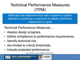 Technical Performance Measures | PDF