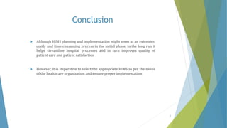 Hospital Information Management System | PPTX
