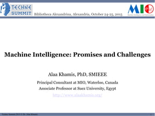 Machine Intelligence: Promises and Challenges | PPT
