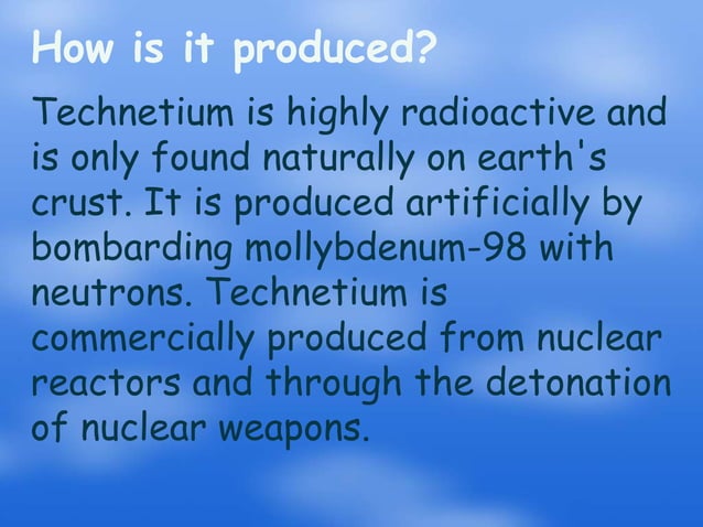 Technetium | PPTX | Chemistry | Science
