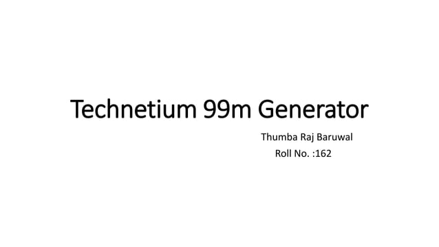 Technetium Generator and Safe use of radiopharmaceuticals. By T. R. B ...