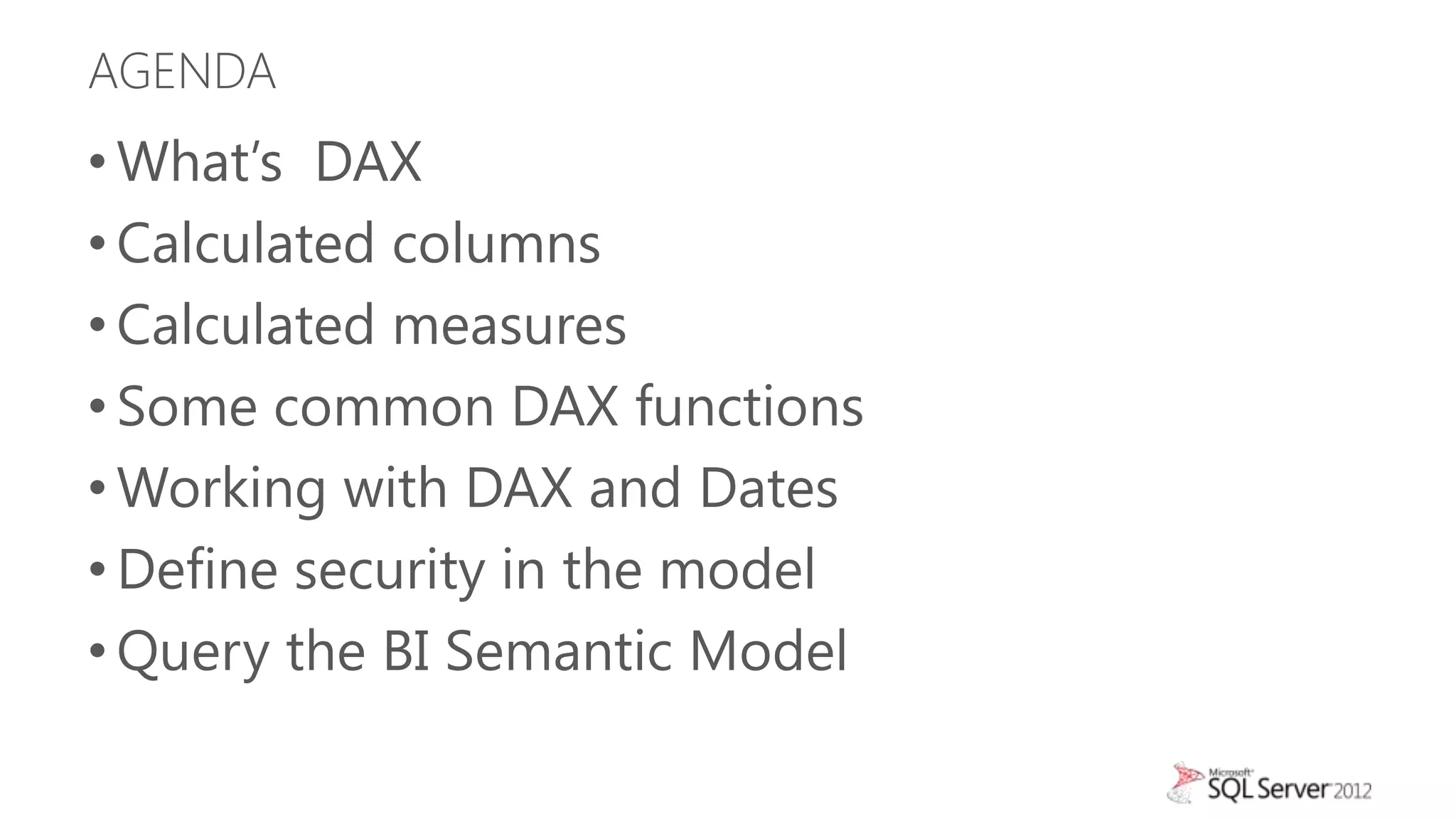 DAX (Data Analysis eXpressions) from Zero to Hero | PPTX | Databases ...