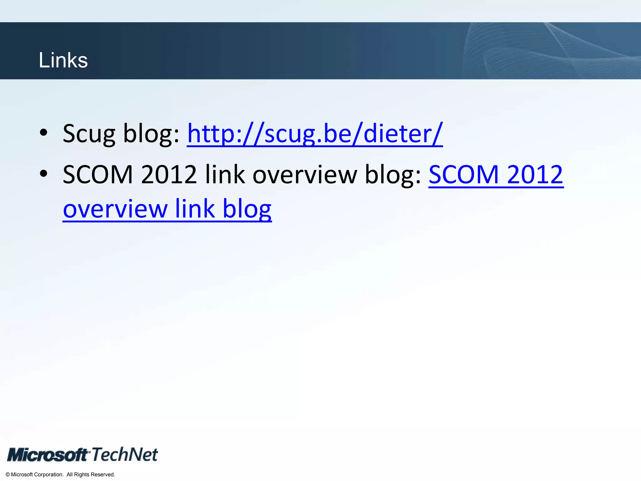 So you’ve successfully installed SCOM… Now what. | PPT