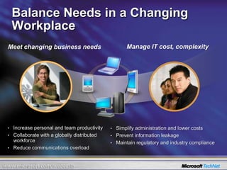 TechNet Webcast: Exchange 2010 Overview | PPT