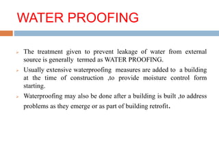 Water proofing | PPTX