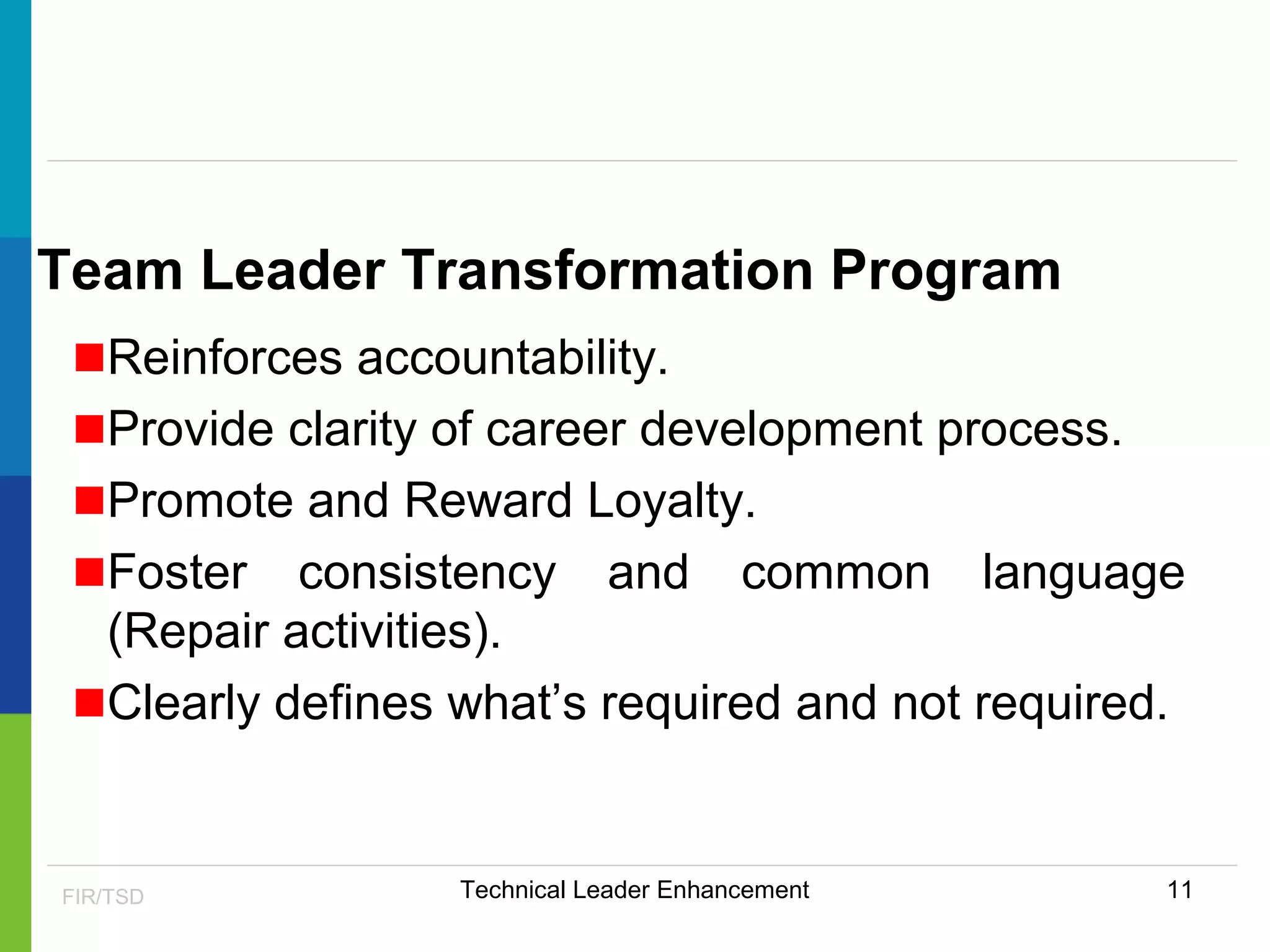 Technical leader enhancement | PPT