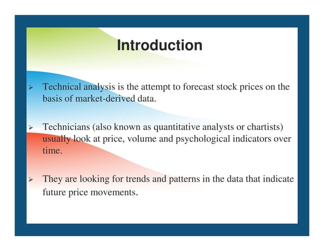 Technical-Analysis-presentation.pdf | Stocks and Bonds | Personal Investing
