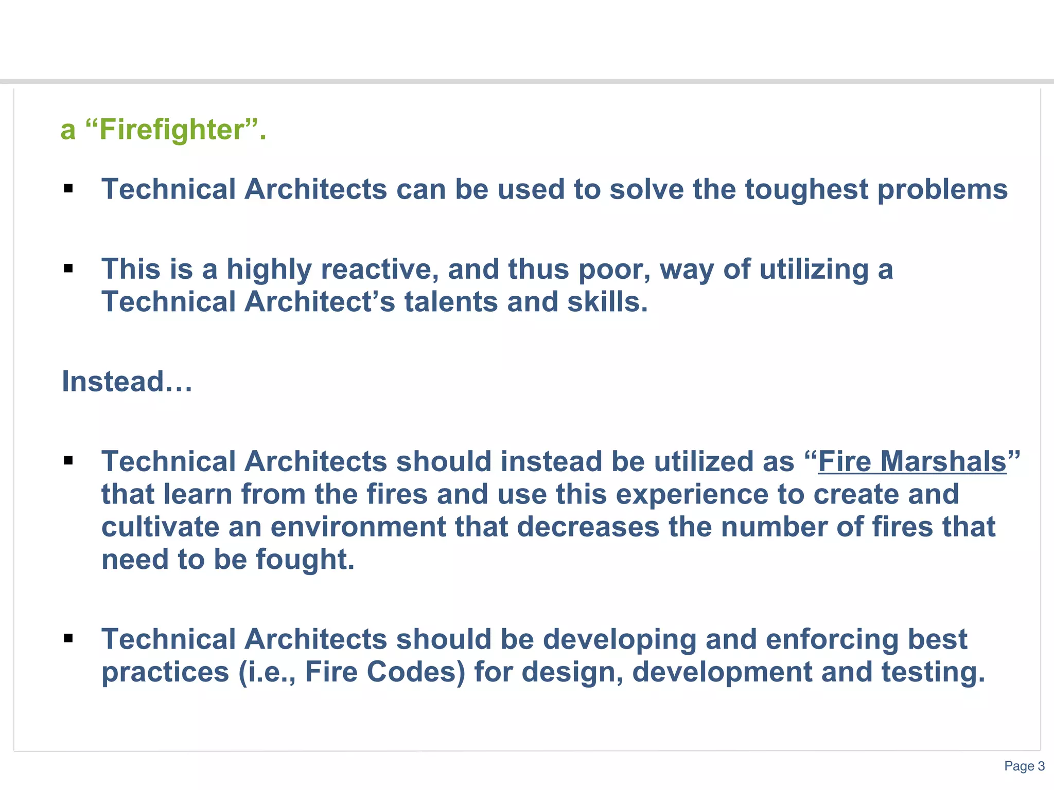 Technical Architect Role | PPT | Technology & Computing
