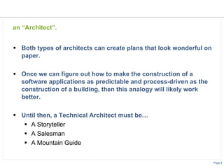 Technical Architect Role | PPT