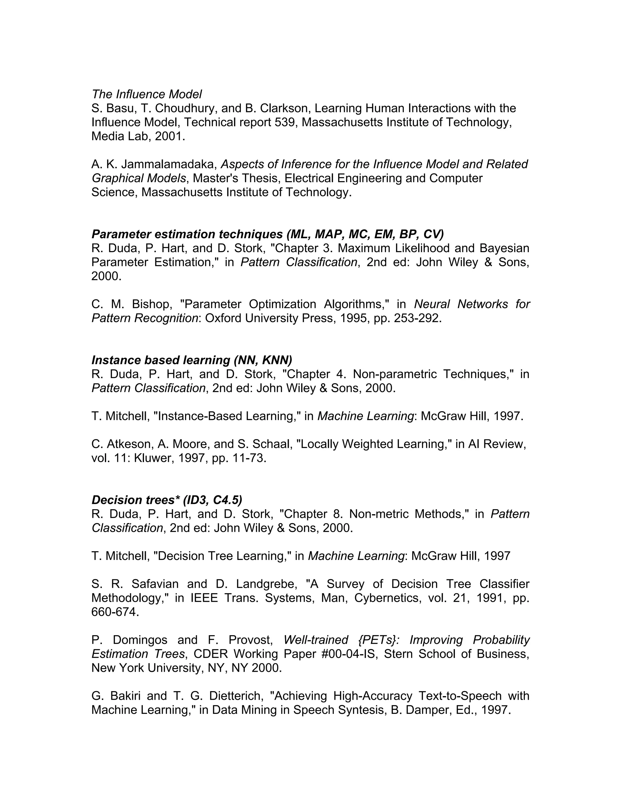 Technical Area: Machine Learning and Pattern Recognition | PDF