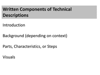 Descriptions in Technical Writing | PPTX