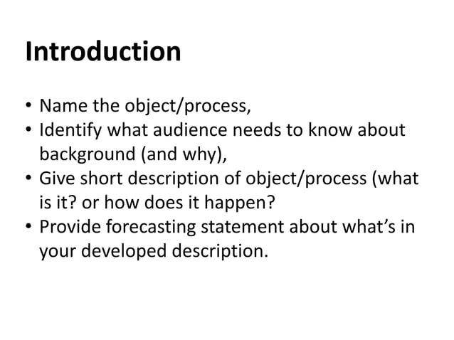 Descriptions in Technical Writing | PPTX | Internet for Beginners ...