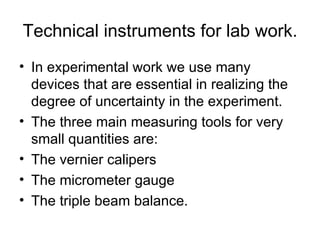 Technical Instruments For Lab Work | PPT