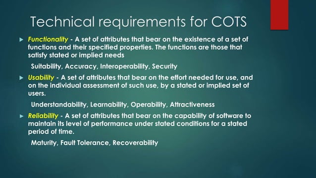 Technical non-technical-requirement-of-cots-selection | PPTX | Computer ...