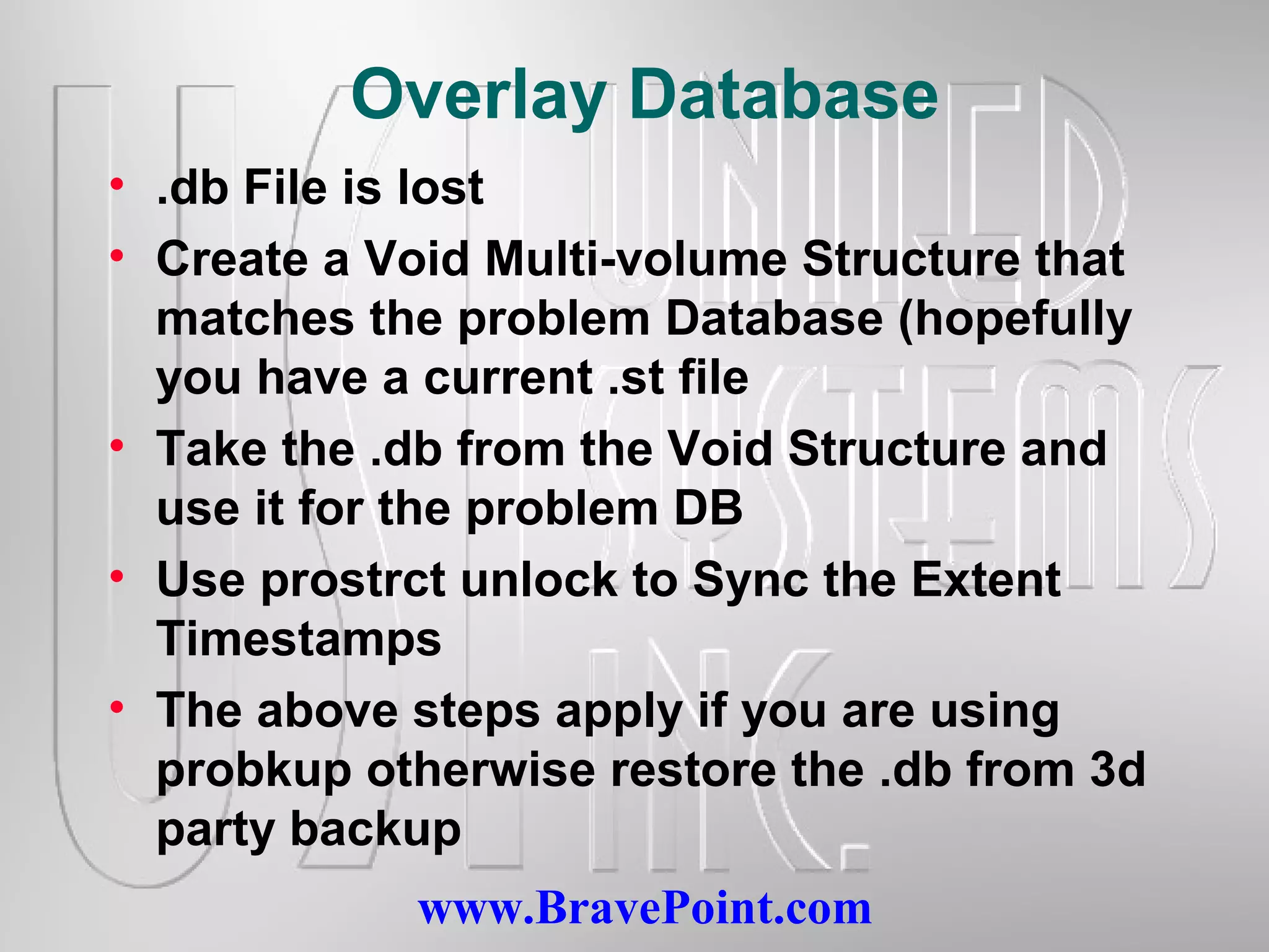 Technical track-afterimaging Progress Database | PPT