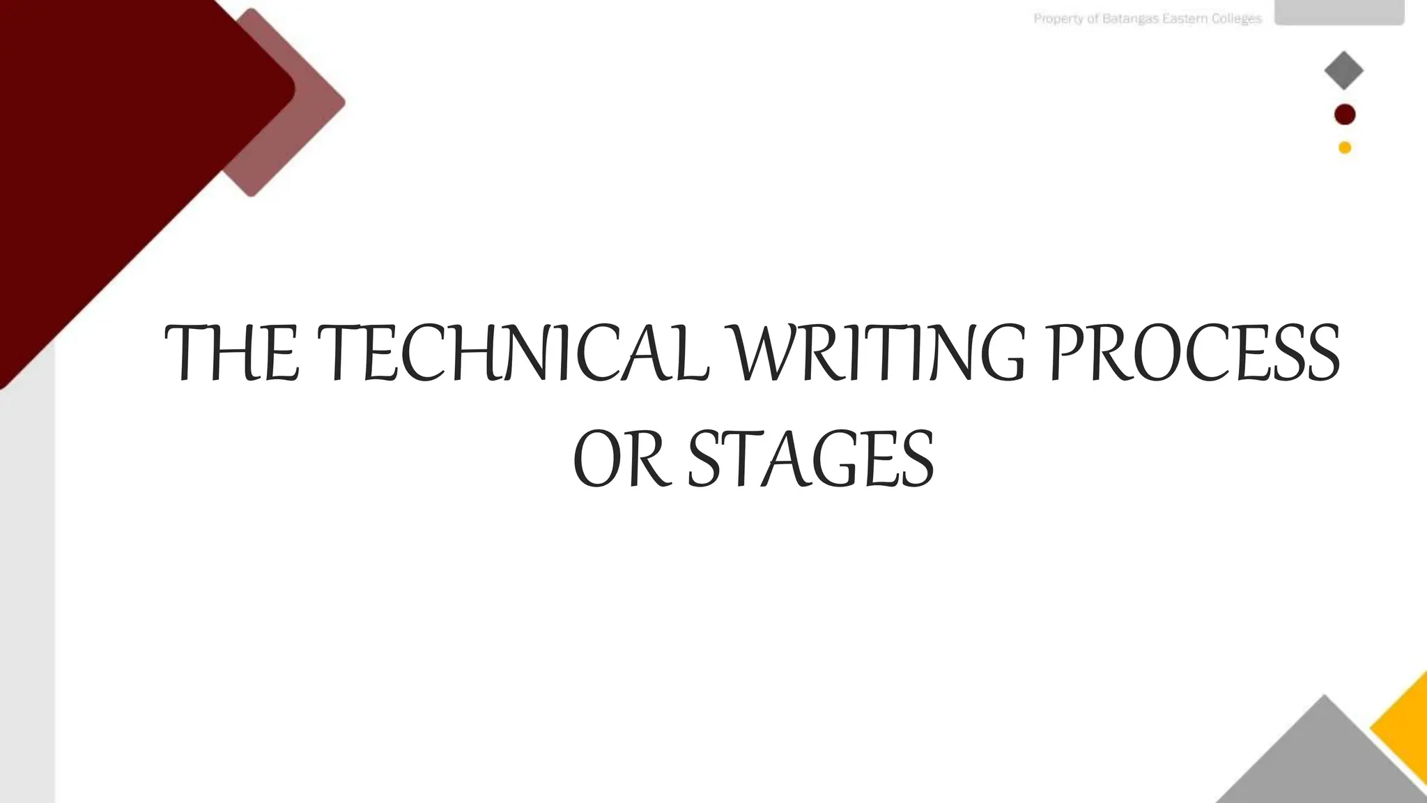 TECHNICAL WRITING PROCESS and it benefit | PPTX