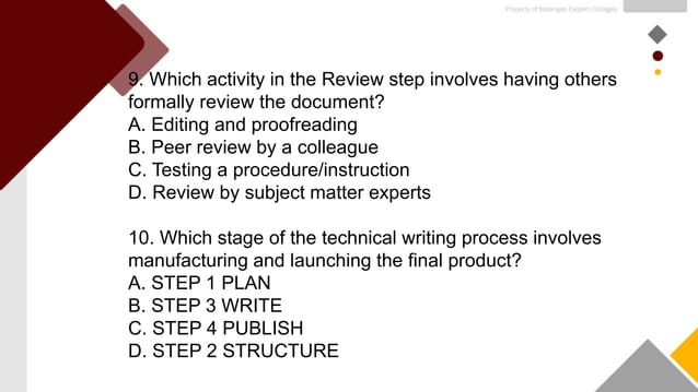 TECHNICAL WRITING PROCESS and it benefit | PPTX