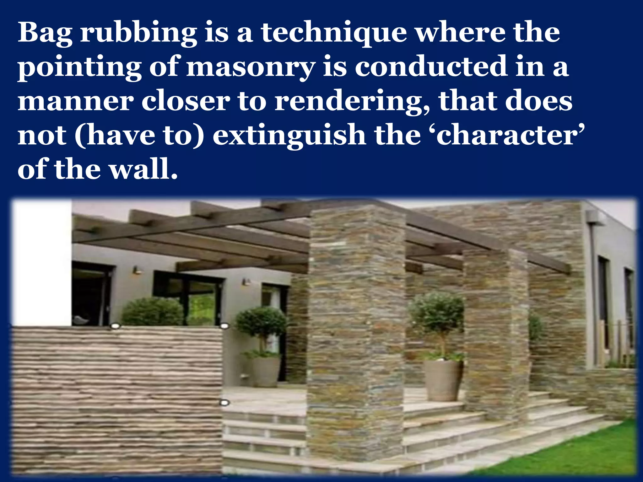 Technical advice note for bag rub finish | PPTX