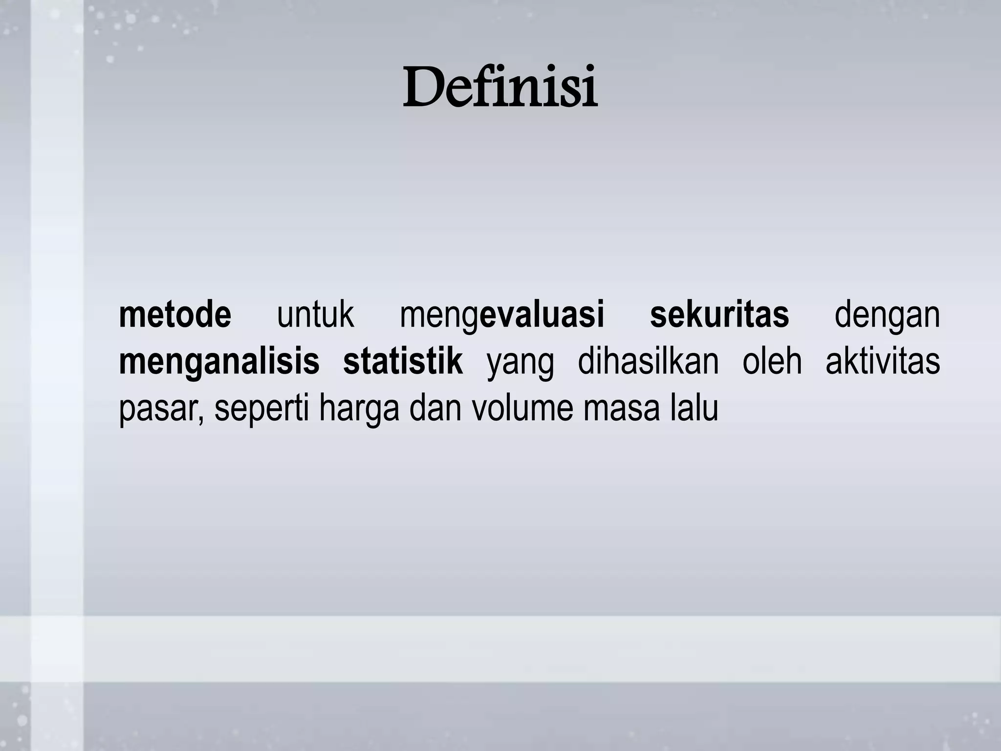 Technical analysis | PPT