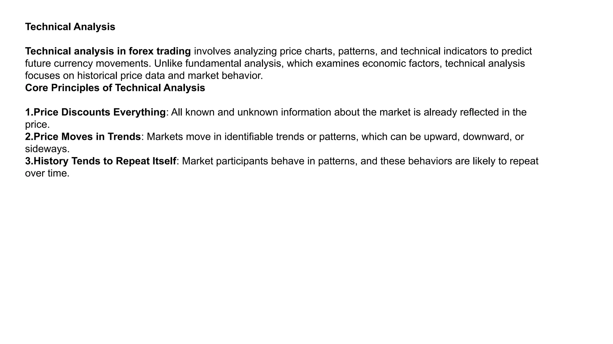 Technical Analysis (TA) in Forex trading | PPTX