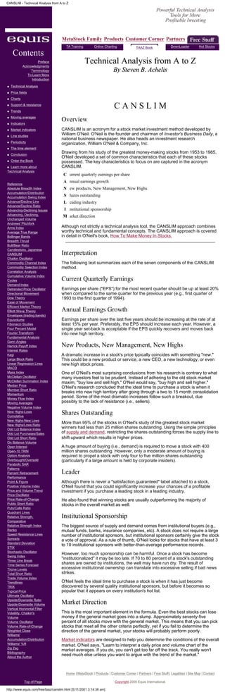 Technical analysis a to z | PDF