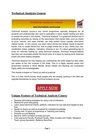 Technical analysis course | PDF