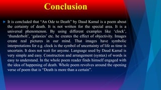 Technical analysis of an ode to death | PPTX