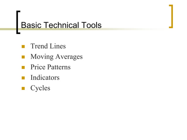 Technical analysis ppt | PPT | Stocks and Bonds | Personal Investing