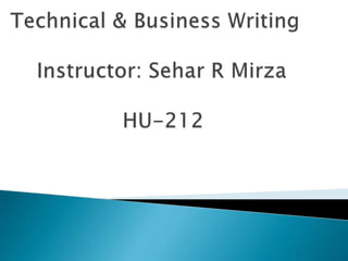 Technical and business writing slides | PPTX