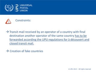 Technical and operational issues with multiple designated operators in ...