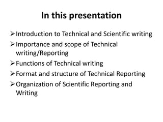 Technical and scientific Writing | PDF