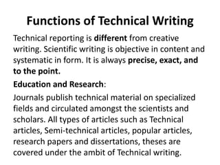 Technical and scientific Writing | PDF