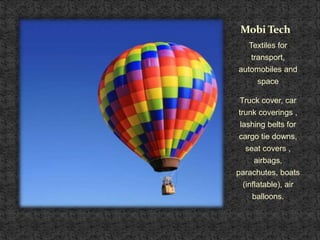 Technical and smart textiles | PPTX