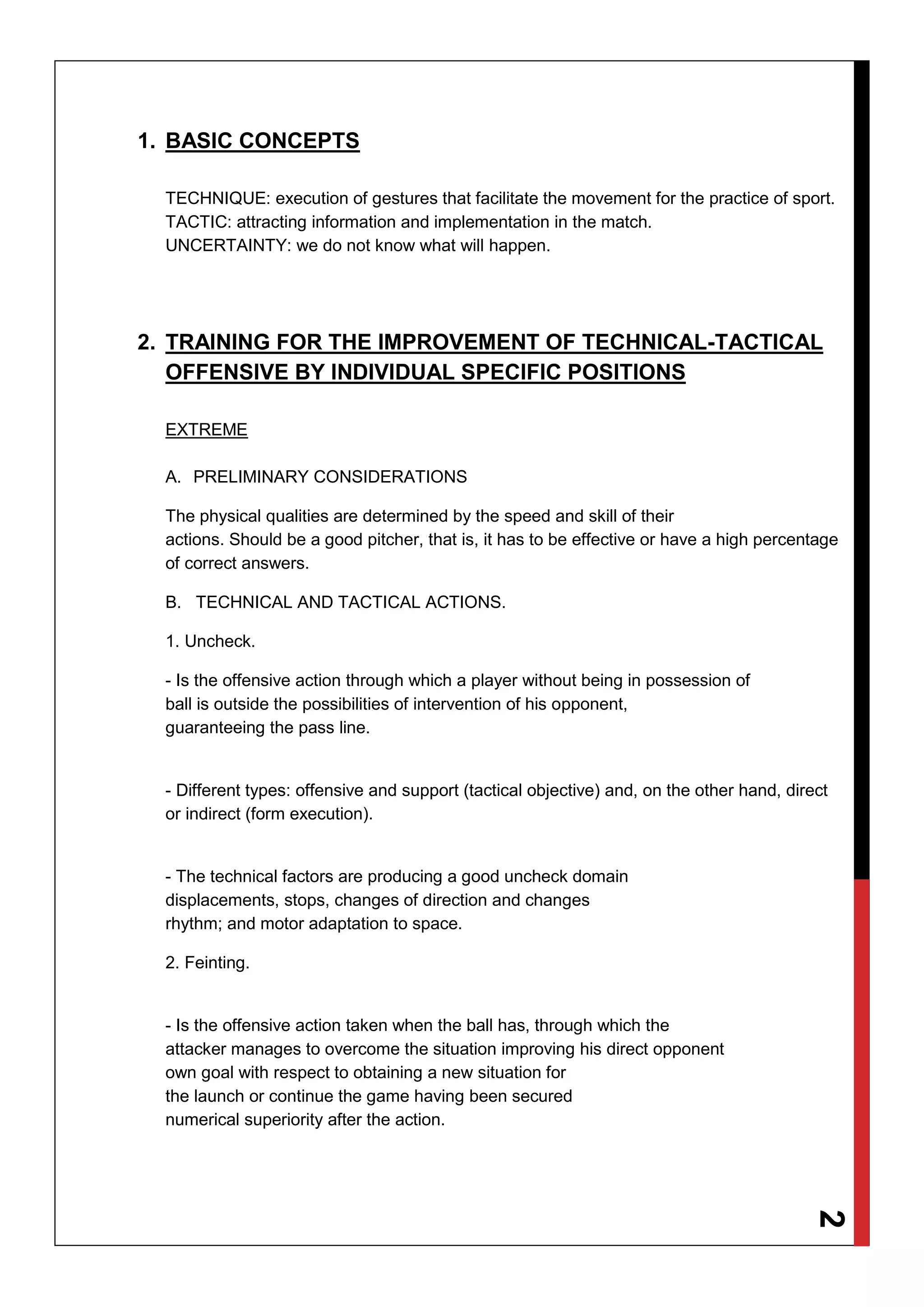 Technical and tactical individual | PDF