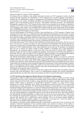 Technical and vocational education and training (tvet) in nigeria and ...