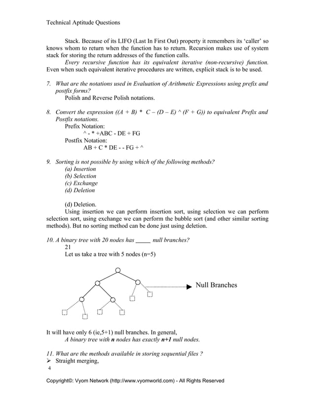 Technical Aptitude Questions