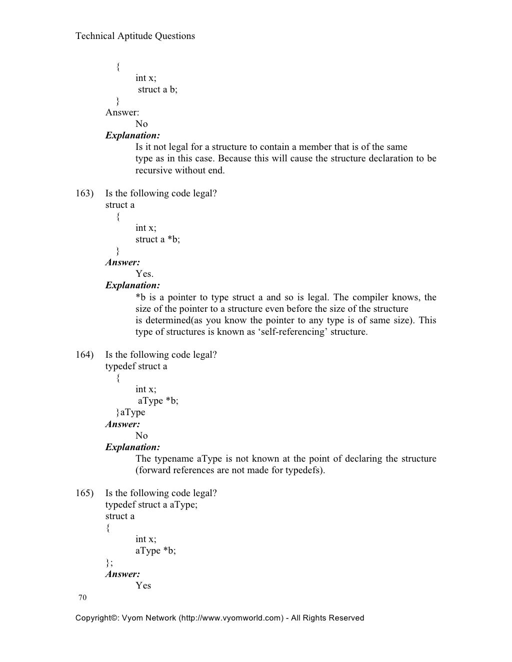 Technical Aptitude Questions
