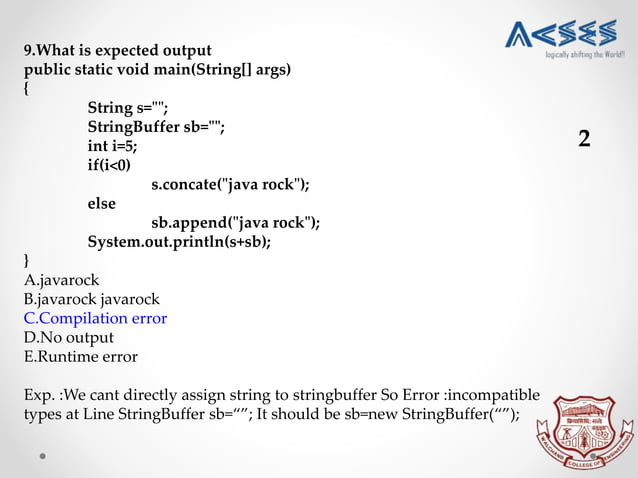 Technical aptitude Test 1 CSE | PPTX