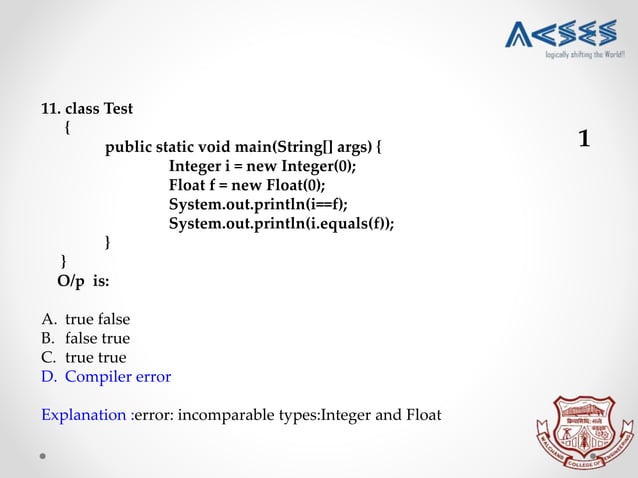 Technical aptitude Test 1 CSE | PPTX