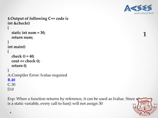 Technical aptitude Test 1 CSE | PPTX