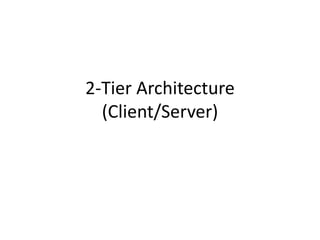 Technical Architectures | PPTX