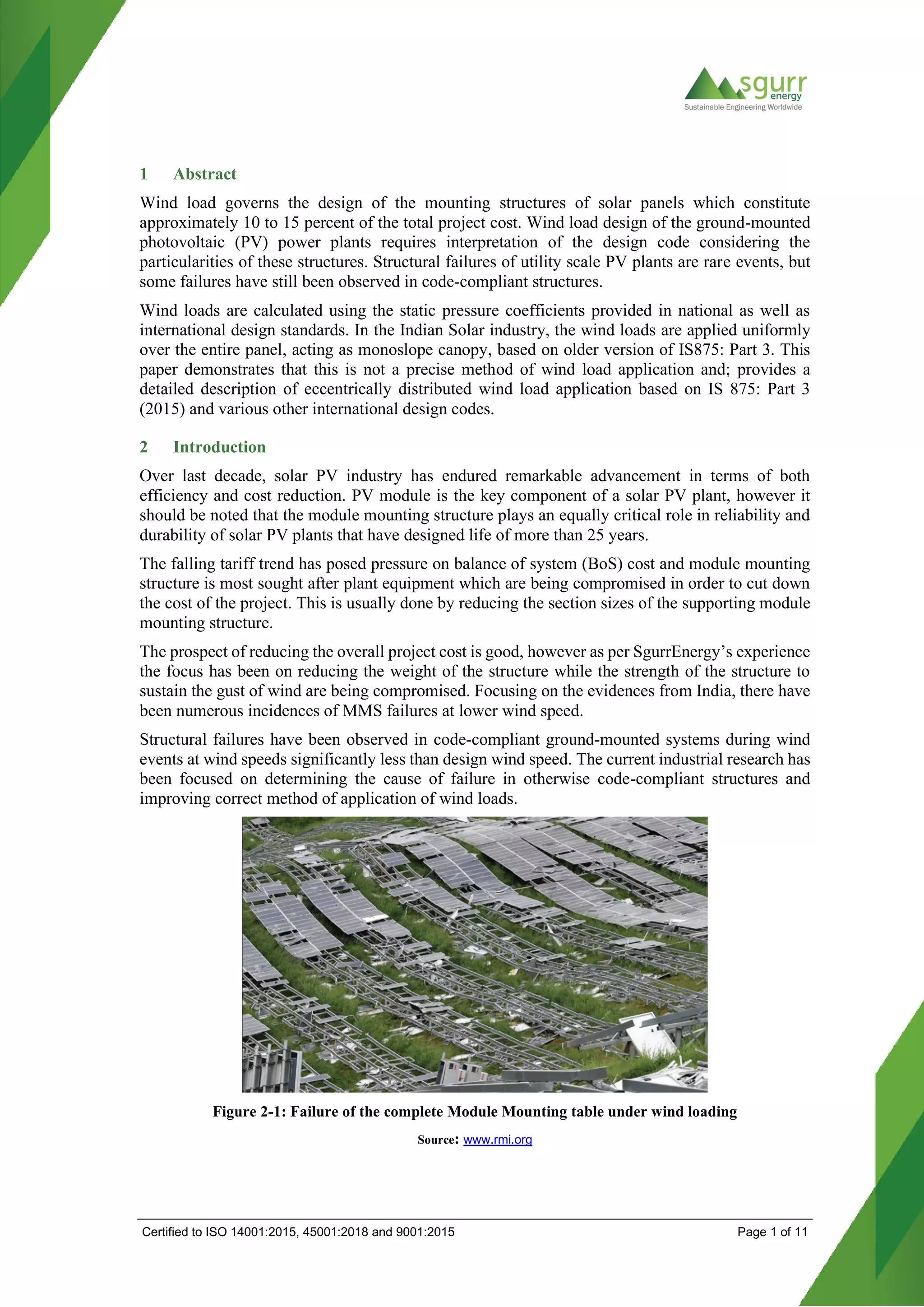 Importance of Eccentric Wind Loading on Monopitch Module Mounting ...