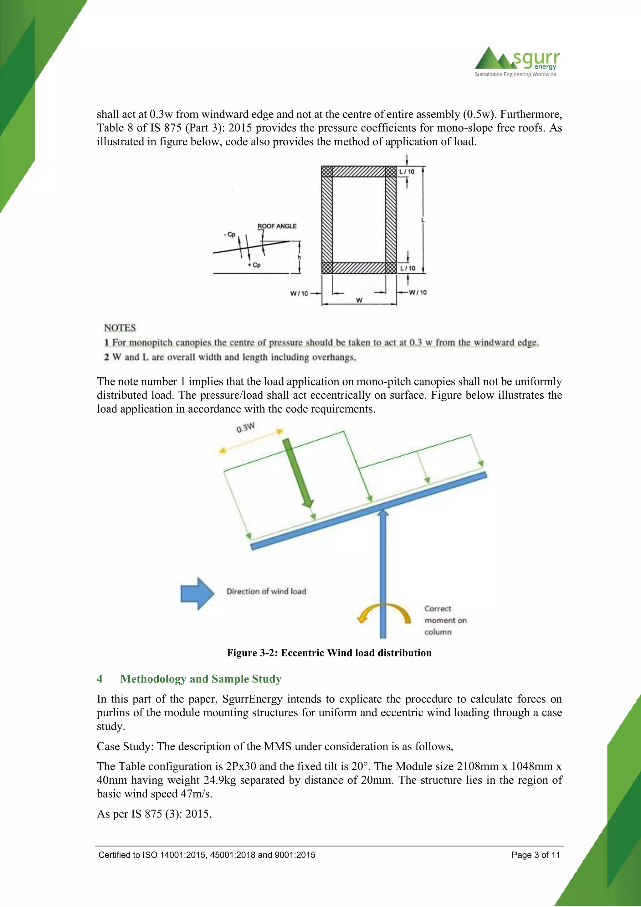 Importance of Eccentric Wind Loading on Monopitch Module Mounting ...