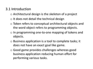 Technical aspectof game design (Game Architecture) | PPTX