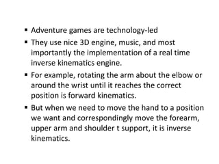 Technical aspectof game design (Game Architecture) | PPTX