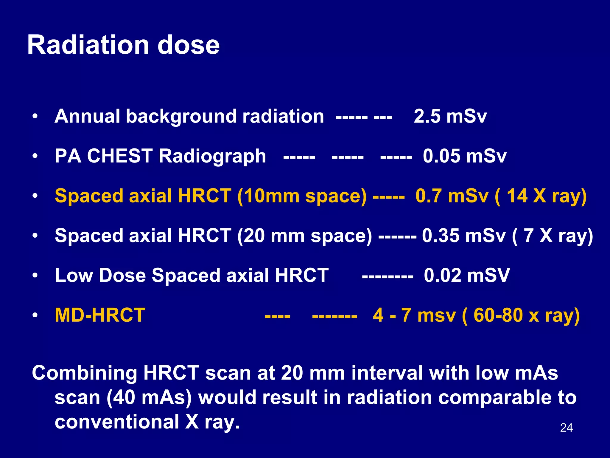 Technical aspect of hrct; normal lung anatomy & hrct findings of lung ...