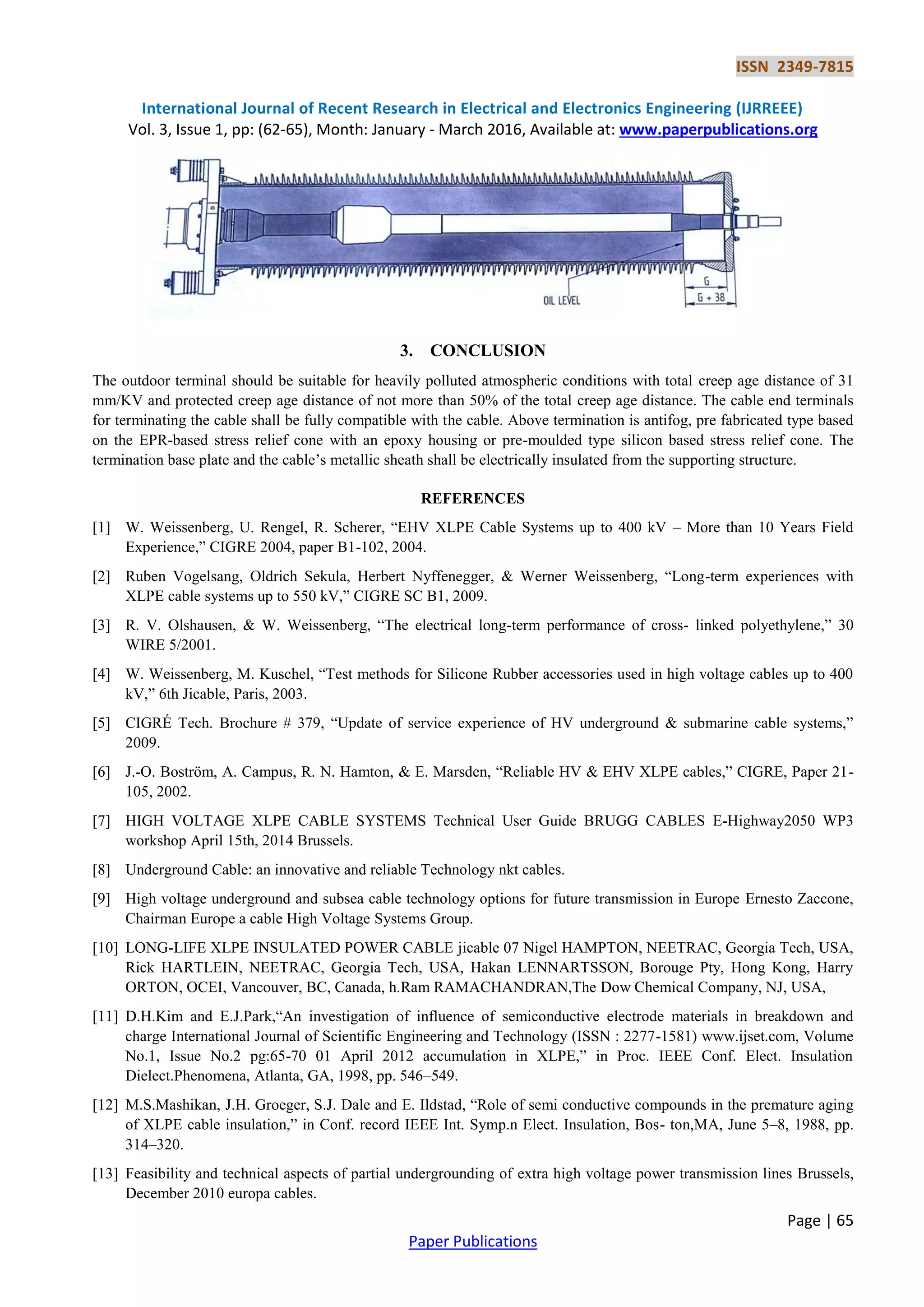 Technical Aspects of EHV XLPE Cable End Termination and on Site Brief ...