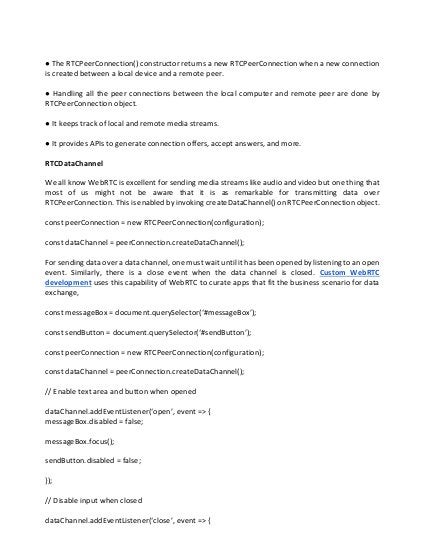Technical Aspects of WebRTC: What, Why and How? | PDF